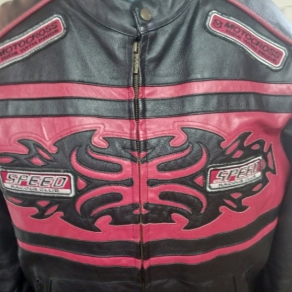 Wilda | Jackets & Coats | Vintage Wilda Leather Motorcyclebiker Jacket ...